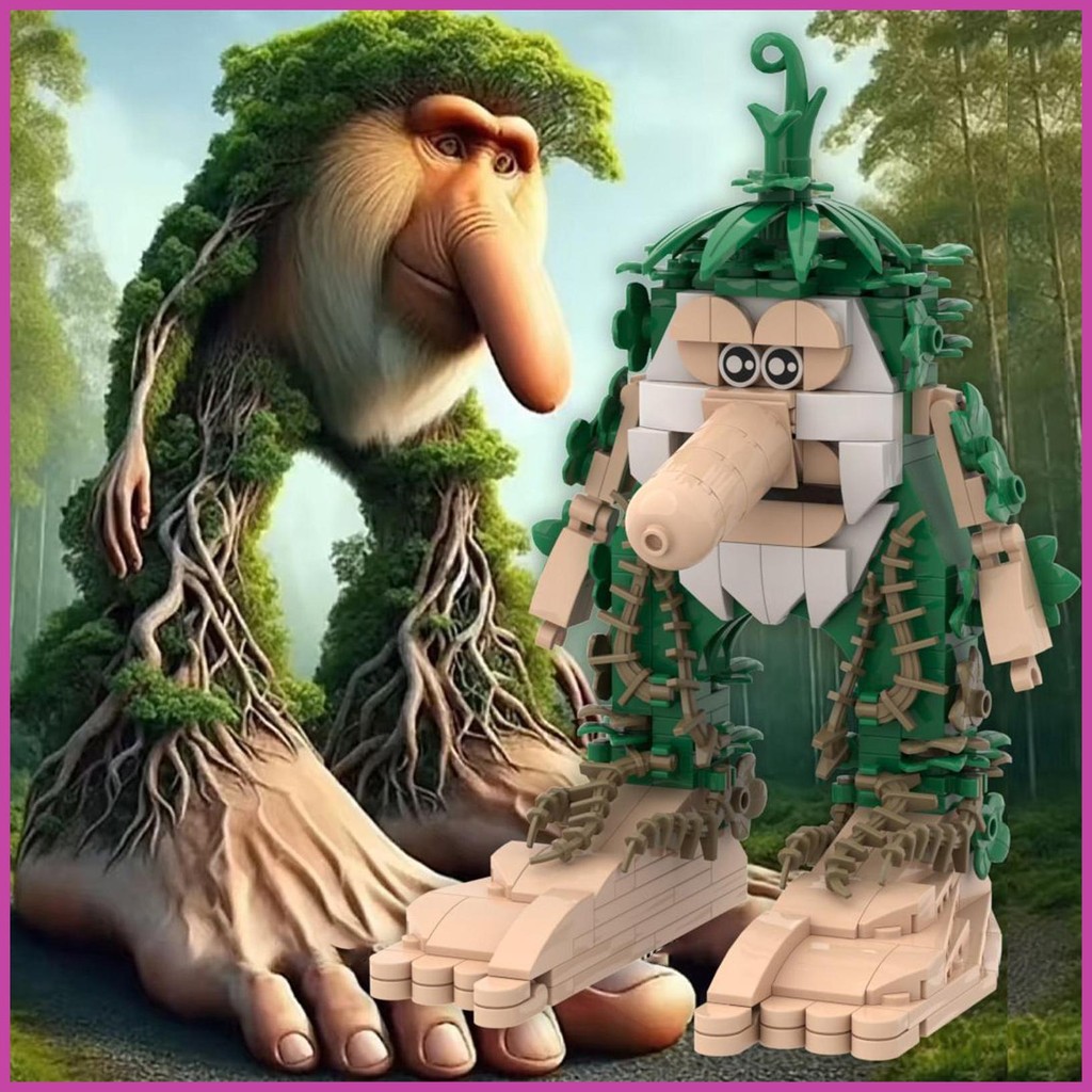 Proboscis Blocks Monkey Collectible Cartoon Small Figurine Blocks ...