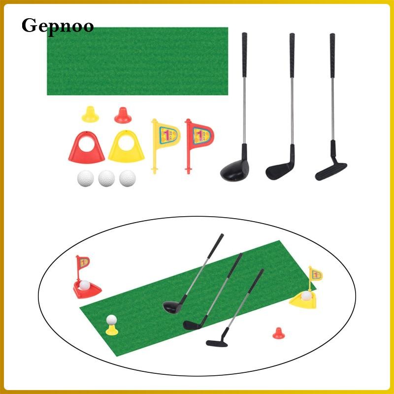 Gepnoo Mini Kids Toy Golf Club Set with Flag with Ball Holder Practice ...