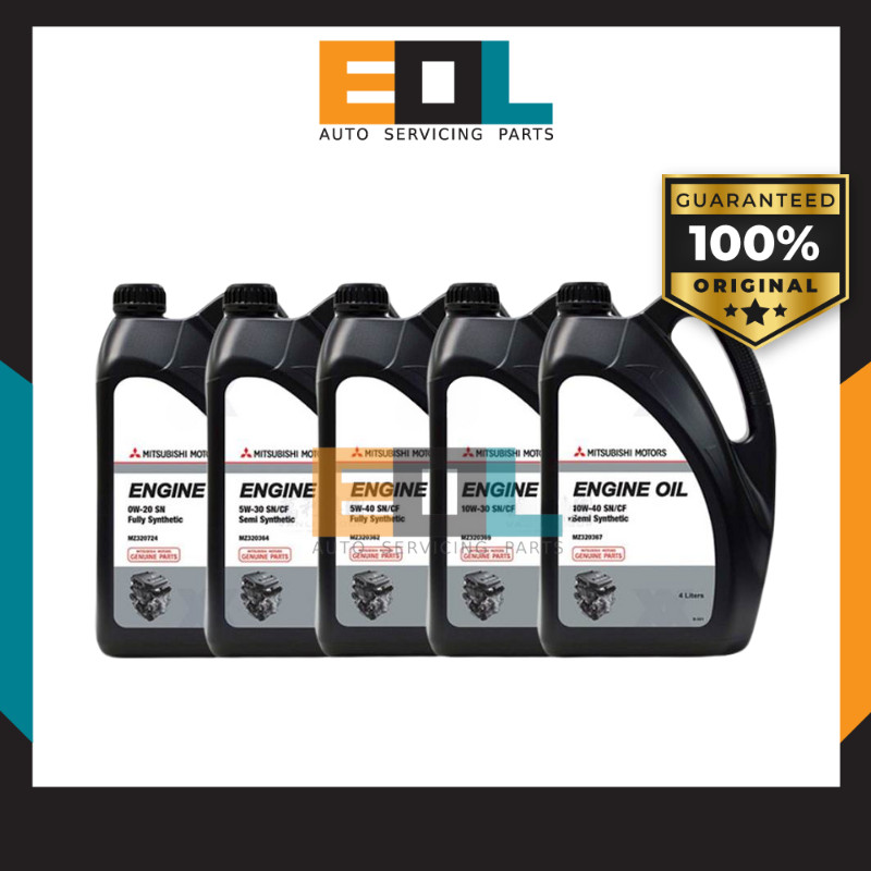 (100% Original) Mitsubishi Fully / Semi Synthetic / Mineral Engine Oil 0W20, 5W30, 5W40, 10W30 ...