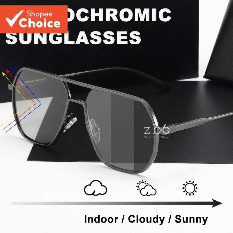 Aviator Style Polarized Sunglasses Anti-UV Photochromic Shades Color ...