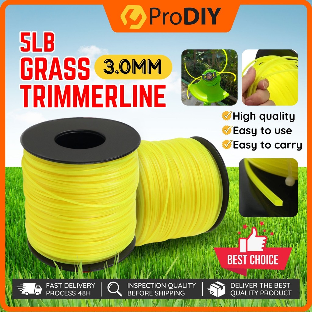 1 Roll 5LB Grass Trimmer Line (3.0mm) Nylon String Grass Cutter String Trimmer High Durability ...
