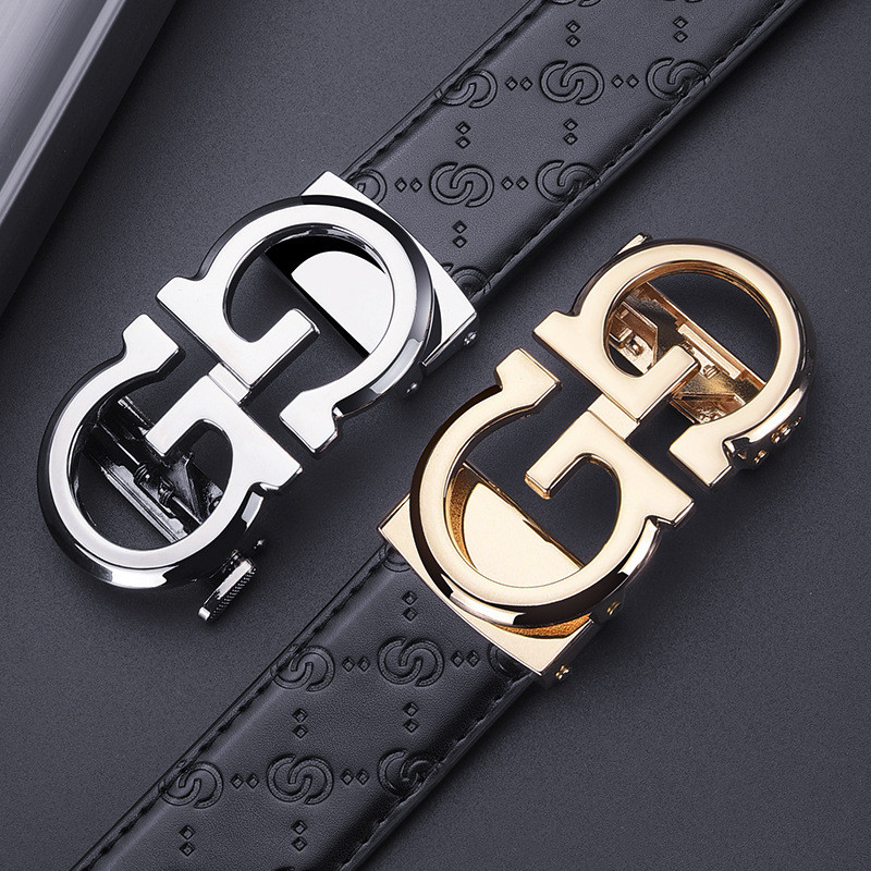 Belt Men's Pants Belt Automatic Buckle High-end Alloy Letter G Fashion ...