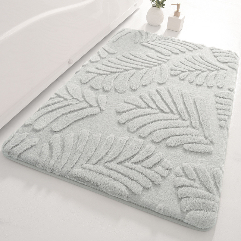 Luxury Rabbit Fur Bath Rugs Memory Foam Faux Fur Bath Mats for Bathroom ...