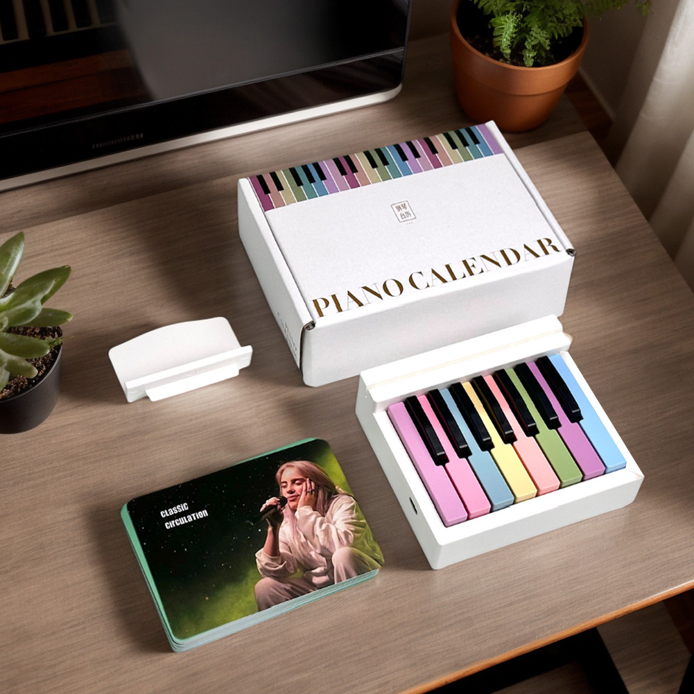 Piano Calendar 2025 15 Keys Piano Calendar Playable Piano Desk Calendar ...