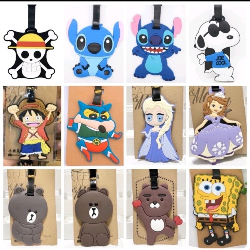 EG0A Luggage Tag Tractor Boarding Pass Anpanman Bacteria Man Maruko ...