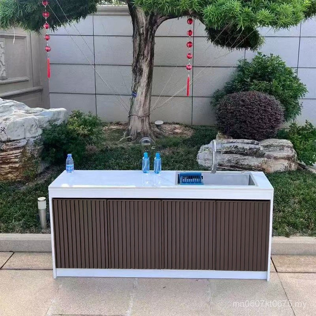 Cabinet Door Slate Courtyard Vegetable Washing Pool Outdoor Villa ...