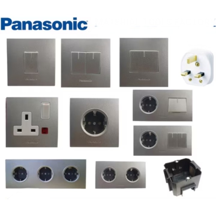 Panasonic Switch - Socket - Modern Home Light Switch Panasonic Silver ...