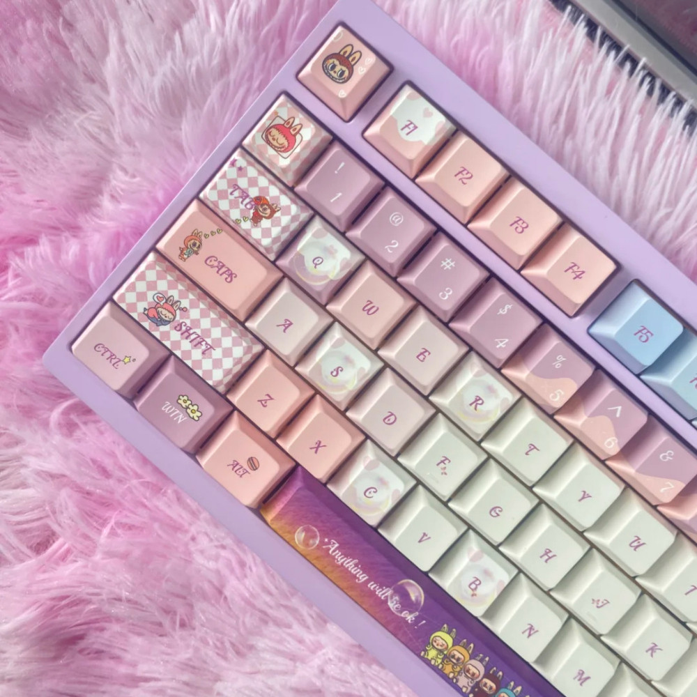 Labubu Keycaps Cherry Profile 139 Keys PBT Dye Sublimation Kawaii ...