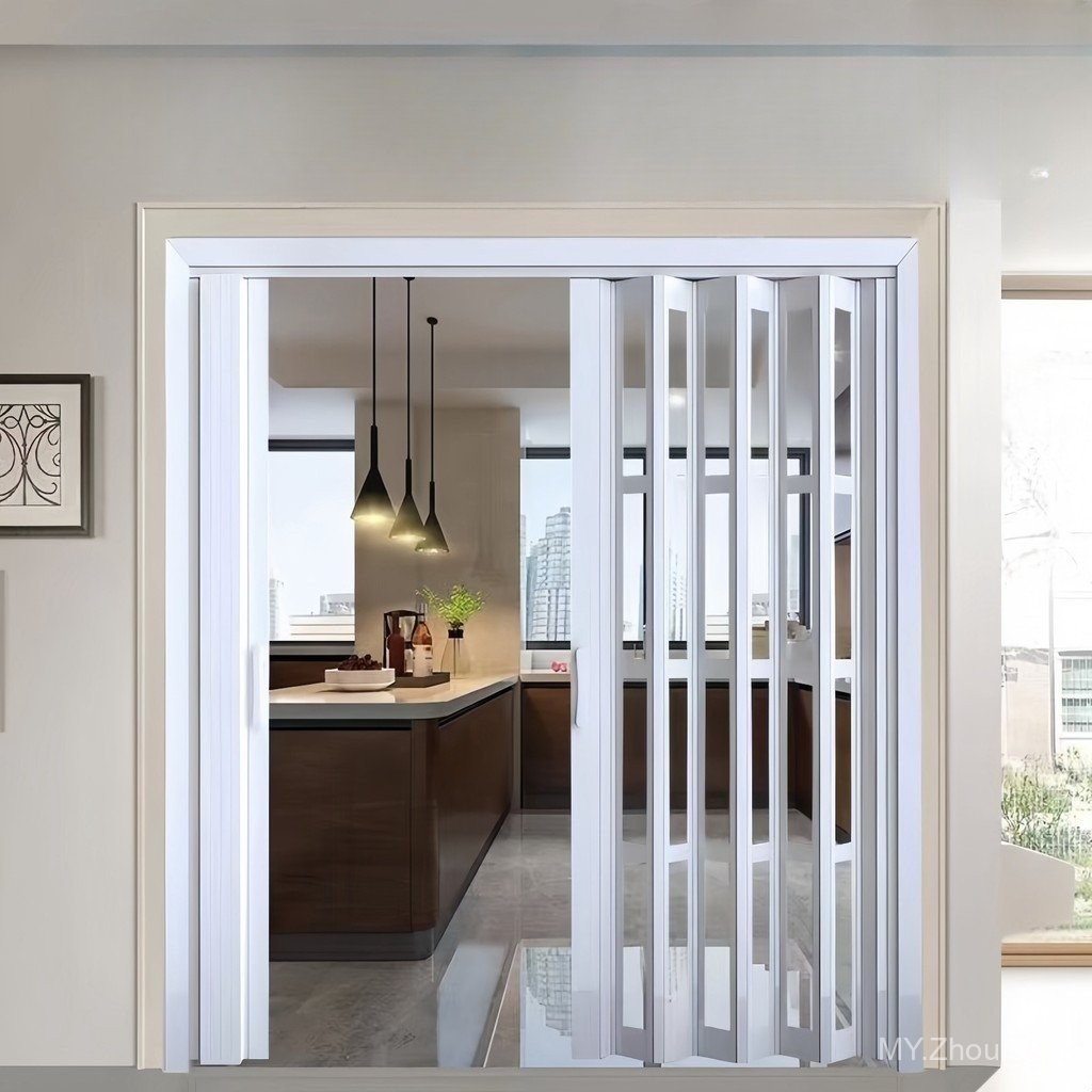 Open Kitchen pvc Folding Door Sliding Sliding Door Bathroom Balcony ...