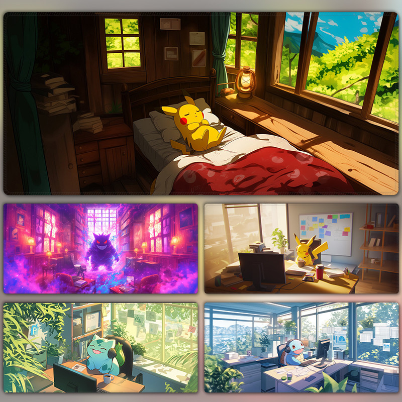 Bulbasaur Mouse Pad Large Pokemon Desk Pads Pikachu Cute Cartoon Study ...