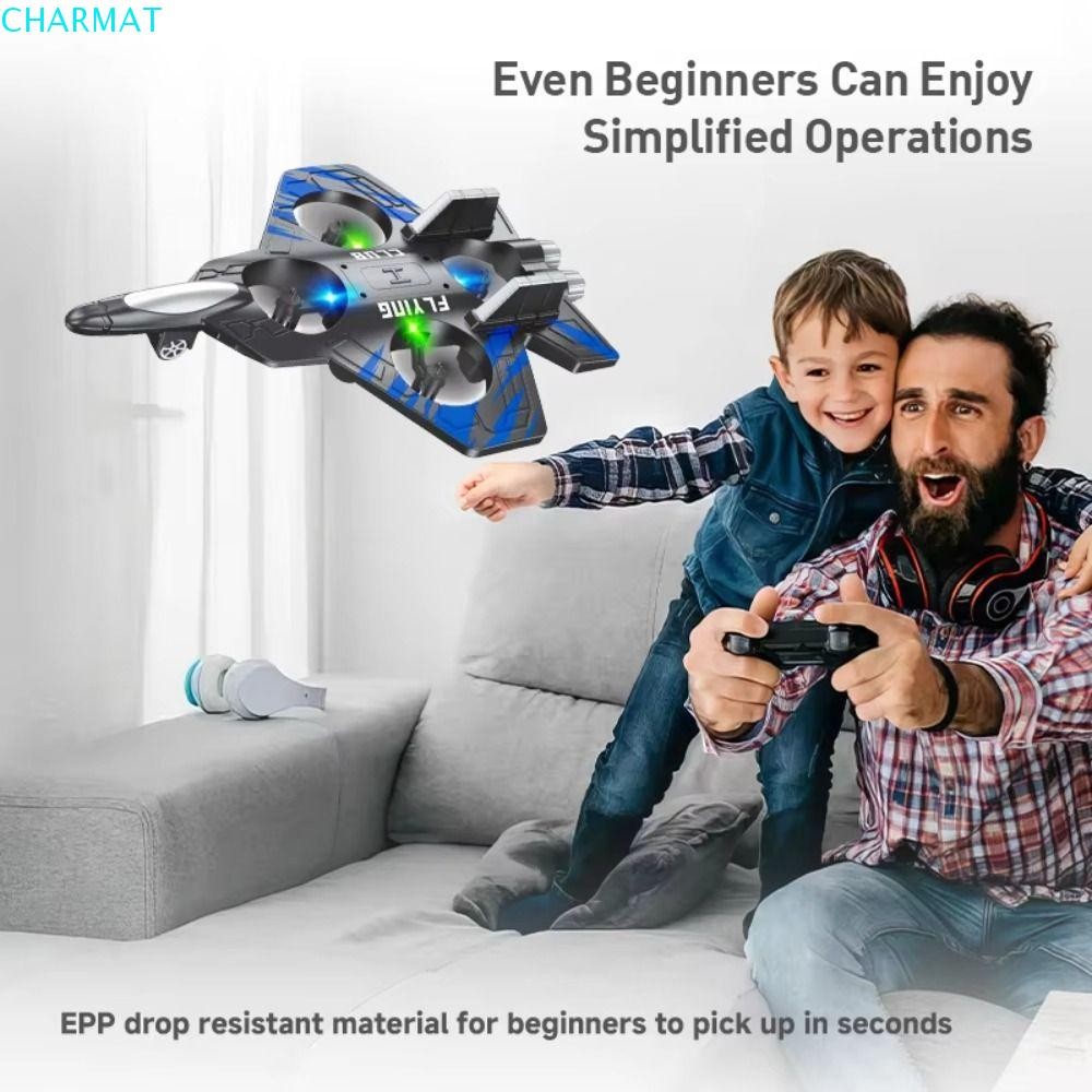 CHARMAT Remote Control Foam Fighter, EPP Foam RC Drones Four Motor Helicopter Toy, Profesional ...