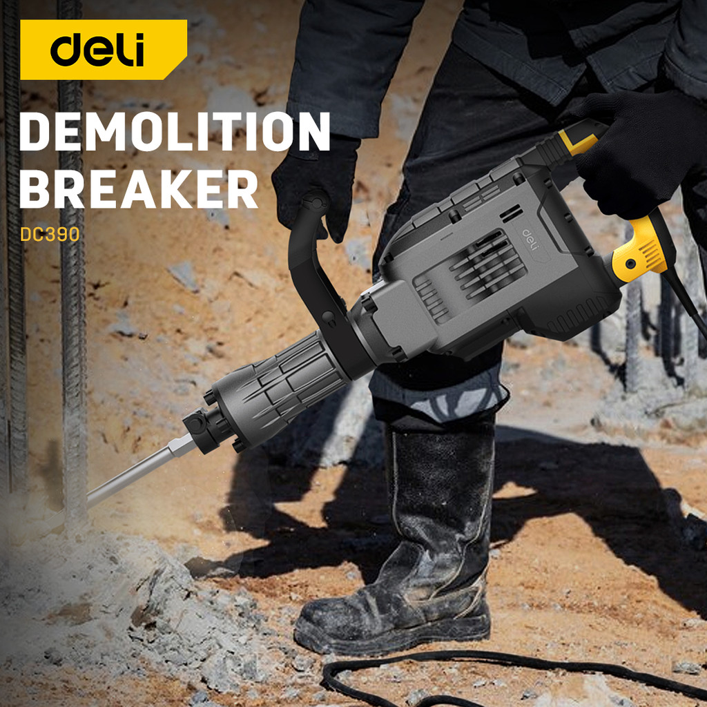 DELI Corded Demolition Breaker (1600W / 1900bpm / SDS Hex) DC390 ...