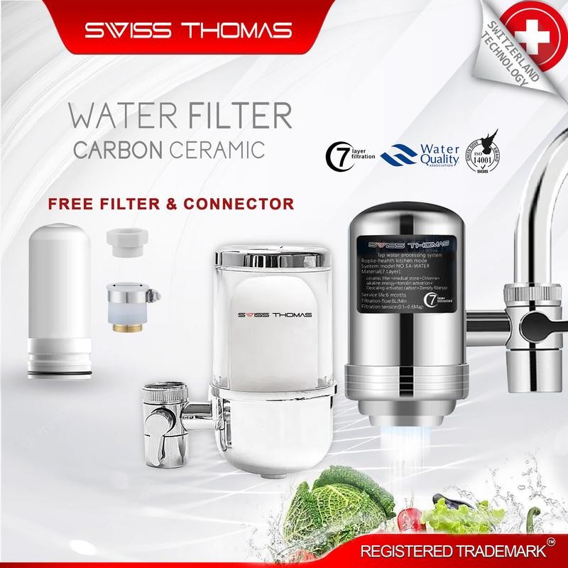 Swiss Thomas Universal Kitchen Water Tap Filter Purifier Penapis Air ...