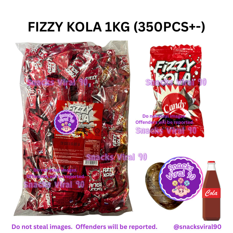 HALAL Fizzy Kola Candy 1KG (350pcs+-) Childhood Coca Cola Candy ...
