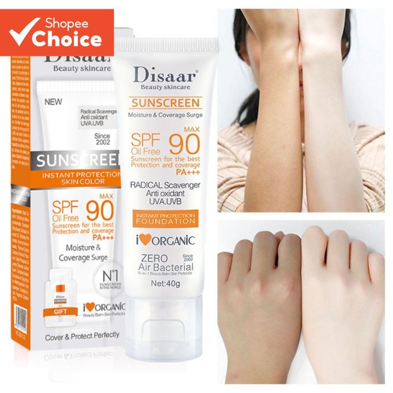 DISAAR SPF 90 Face Sunscreen Whitening Sunblock Skin Protective Cream Anti-Aging Oil-control ...
