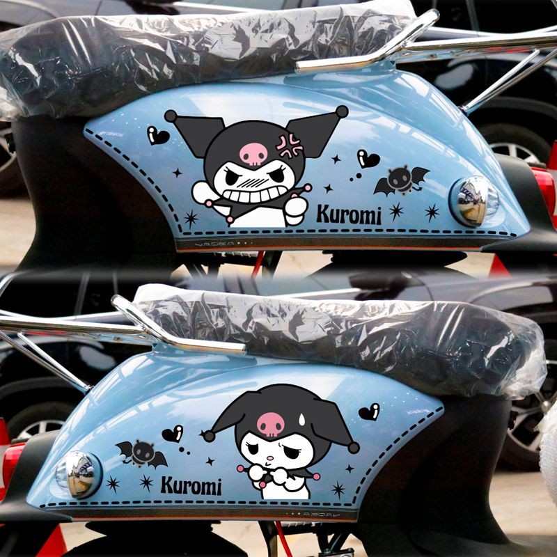 Kuromi Electric Car Sticker Waterproof Sunscreen Leave No Glue Cute ...