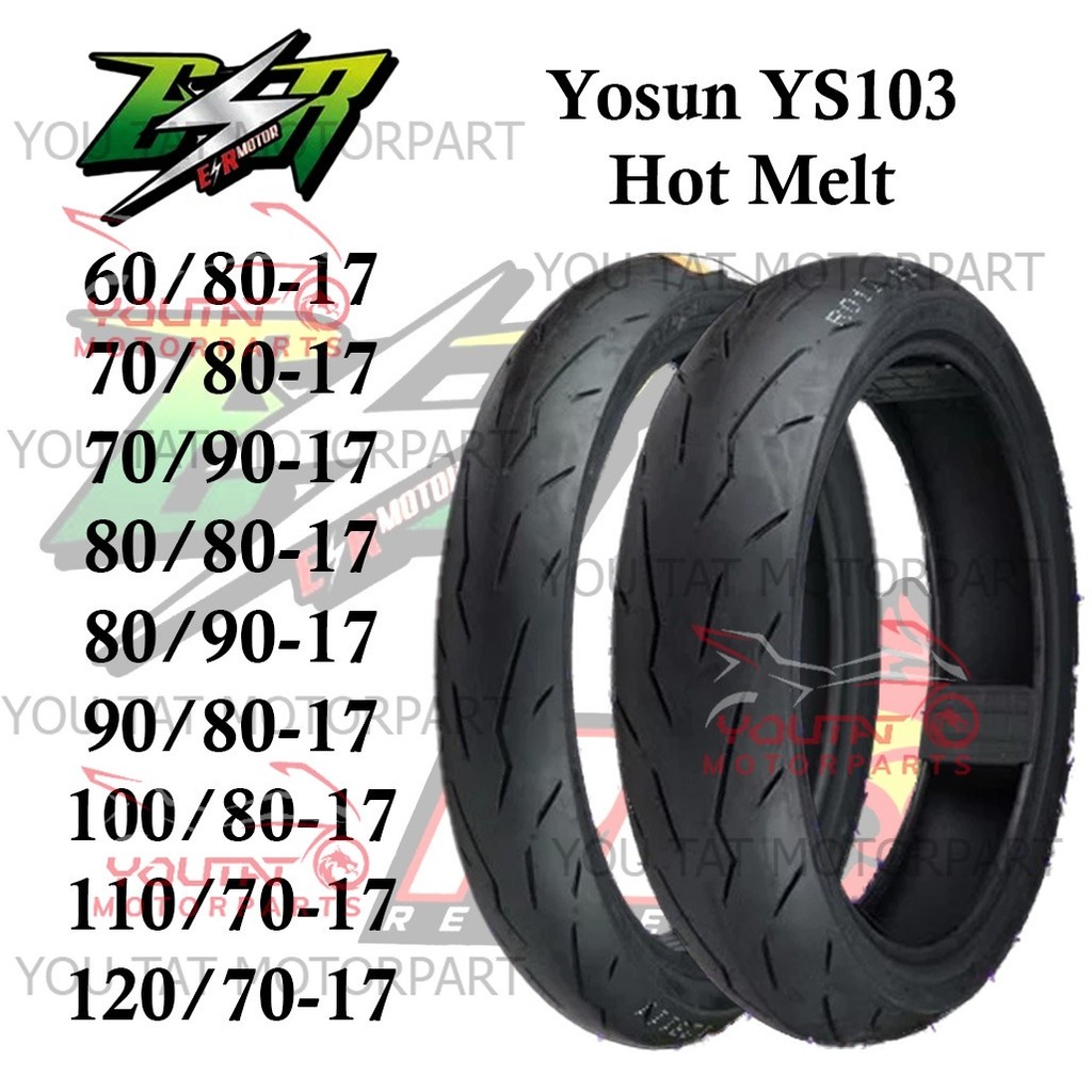 ESR MOTOR RACING YOSUN YS103 YS110 TUBELESS TAYAR HIGH EFFICIENCY HOT ...