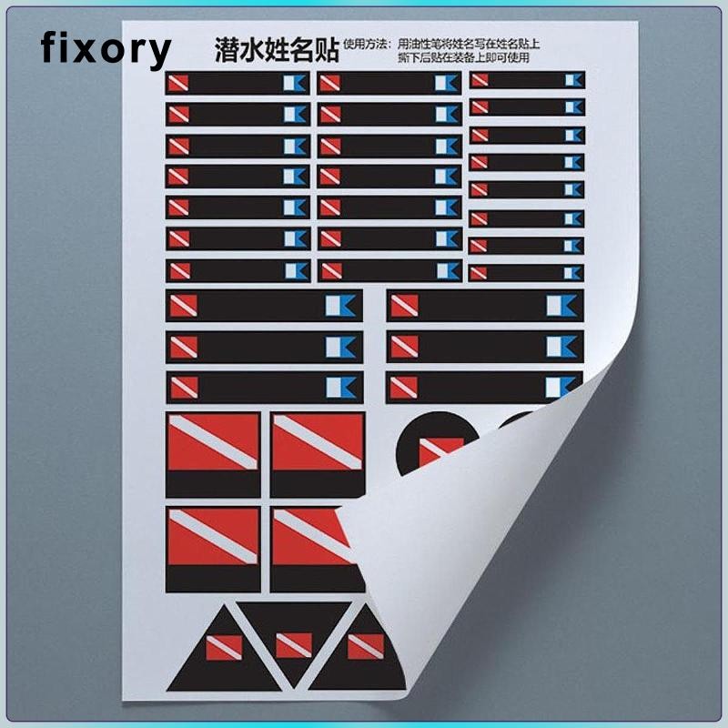 fixory Scuba Diving Name Stickers Blank Easy Identification ...