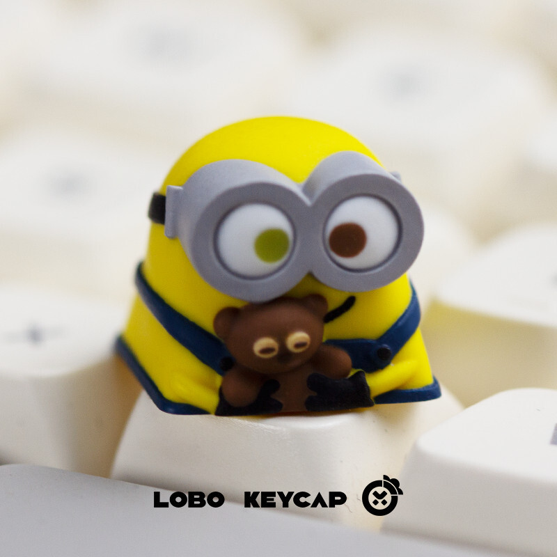 Minions Keycap Cute Cartoon MX Switch 3D Mechanical Handmade Resin ...