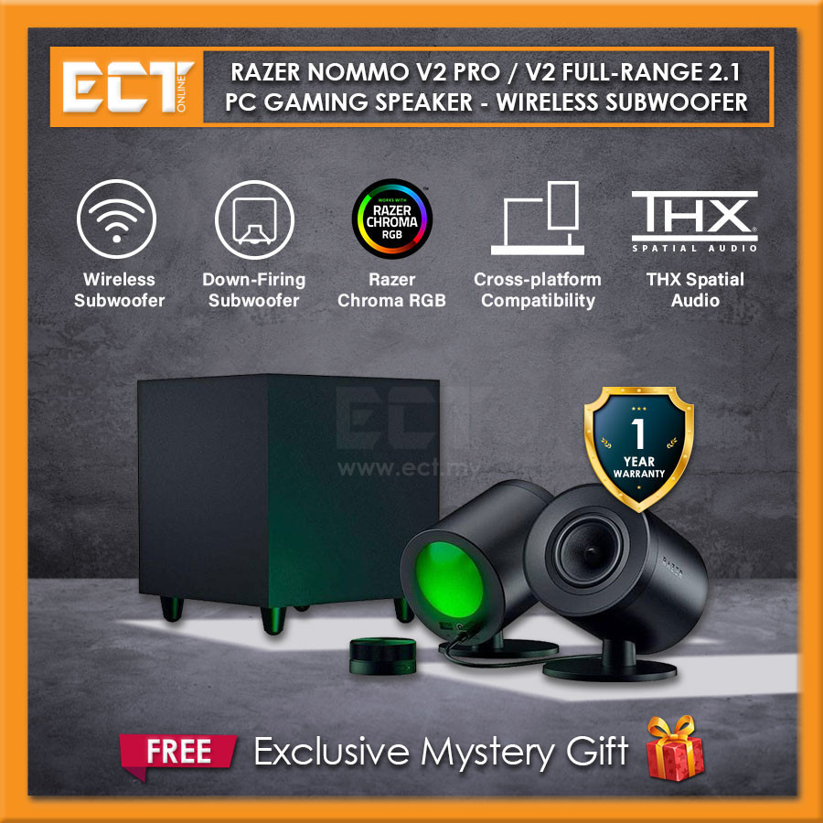 Razer Nommo V2 Pro / V2 Full-Range 2.1 PC Gaming Speaker with Wireless ...