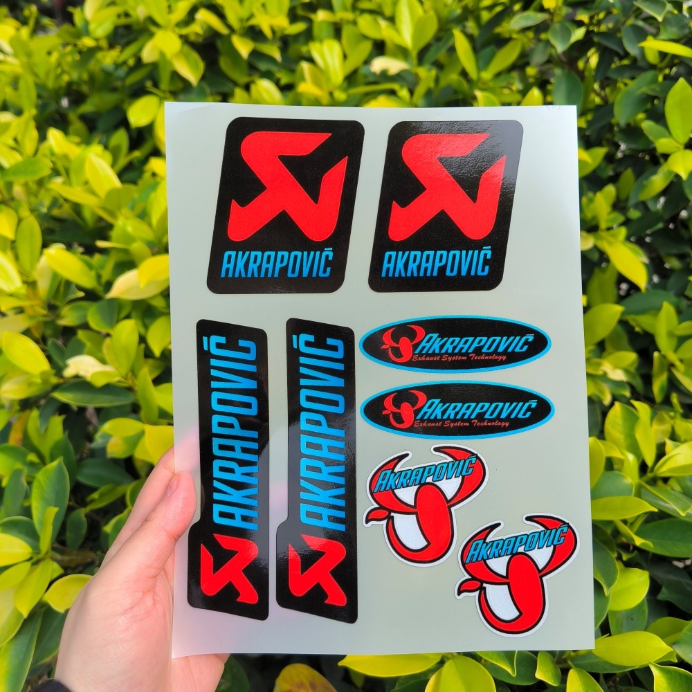 Racing Sponsor Akrapovic Decals for All Motorcycles Yamahas Honda ...