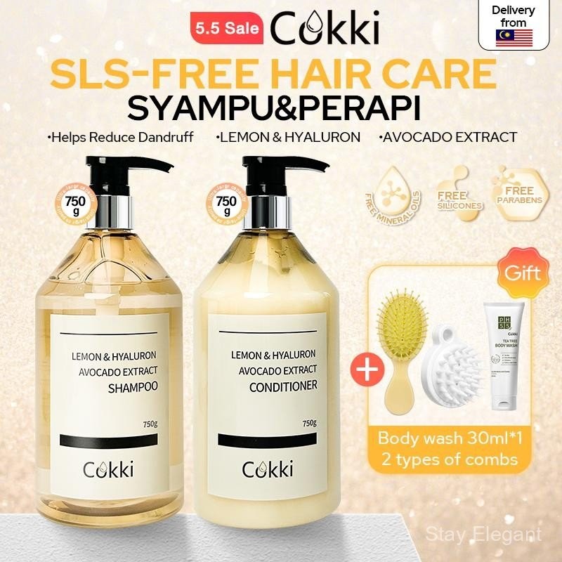 Big 750g!Cokki SLS-FREE LEMON & HYALURON & AVOCADO EXTRACT SHAMPOO ...