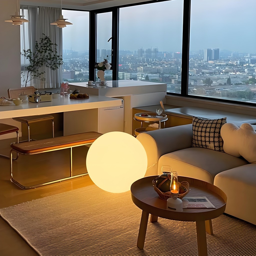 LAMPU HIASAN RUANG TAMU MODEN LAMPU TIDUR LED BALL FLOOR LAMP LIVING ...