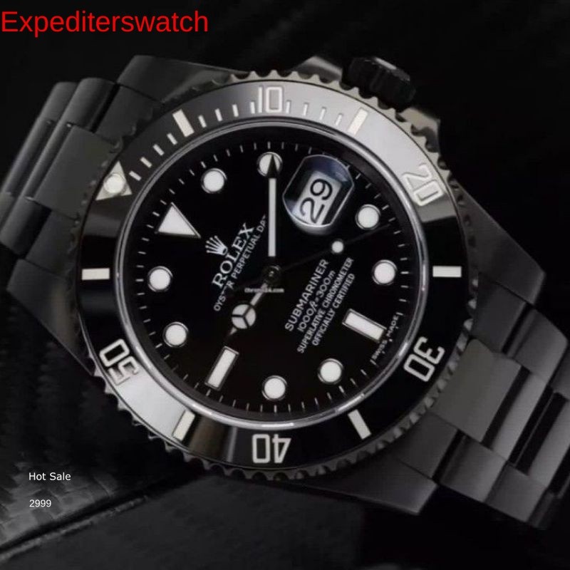 Rolex Submarine hitam/black warna viral stock jam tangan lelaki ...