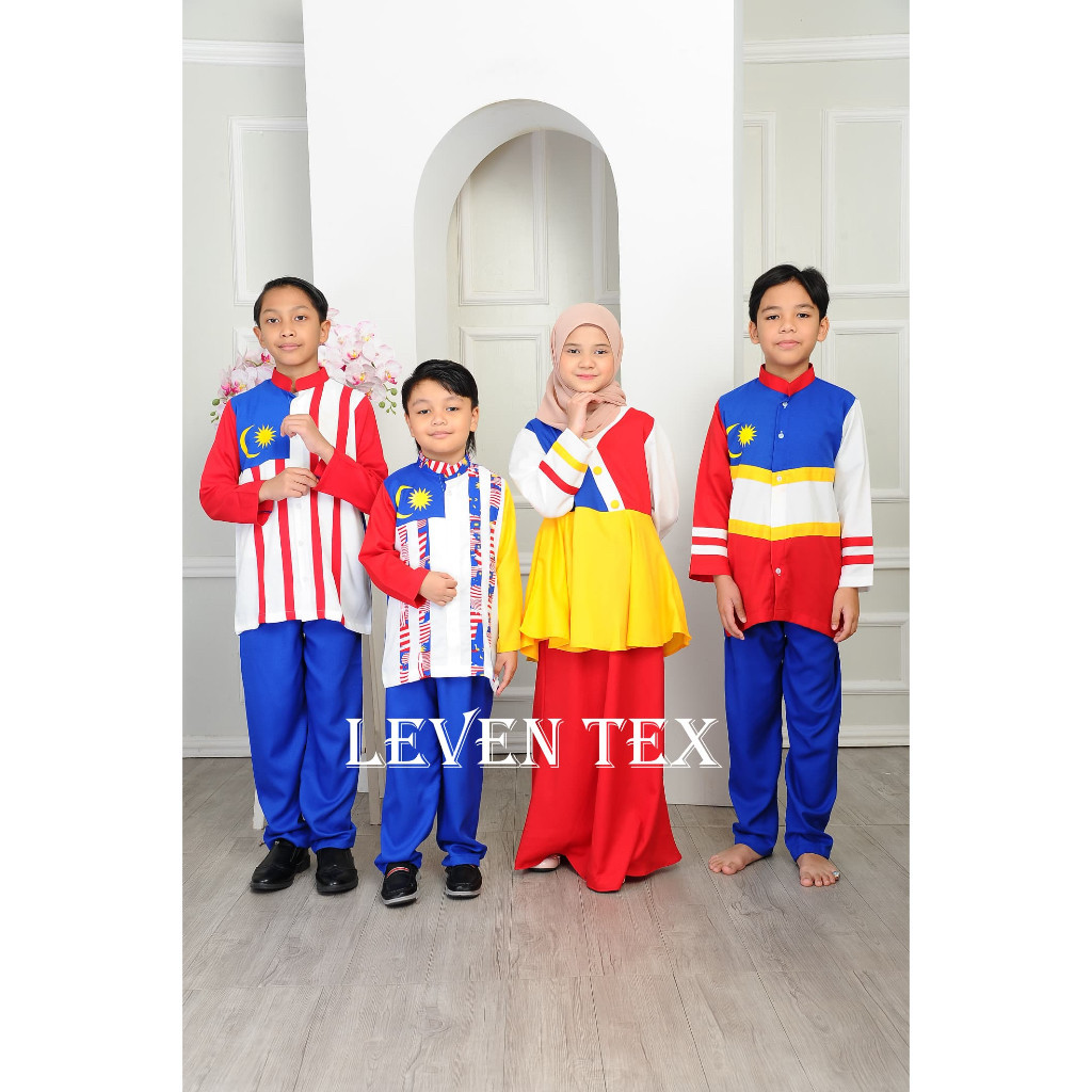 Merdeka Baju kids Como Crape premium | Shopee Malaysia
