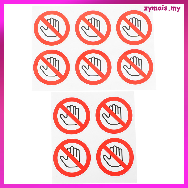 10 Pcs Warning Sign Stickers Open Signs Do Not Touch Label Security ...