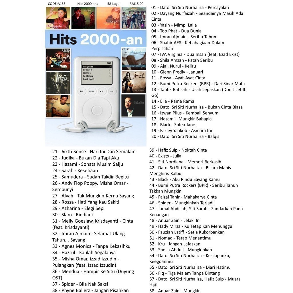 Pendrive Usb Mp3 Song Lagu Malay Melayu Hits 2000ans a153 D4 | Shopee ...