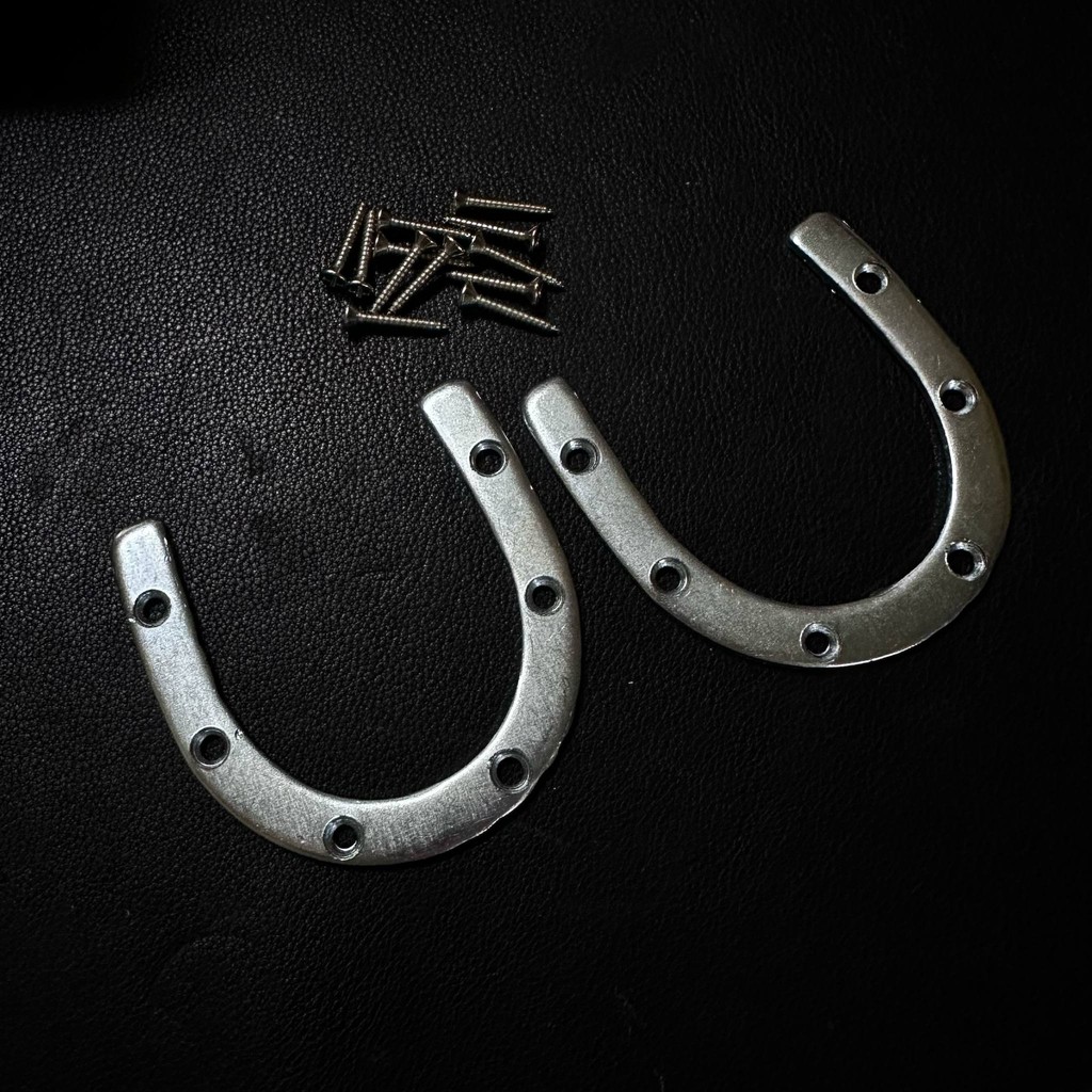 1 pair Ladam Besi Kasut U Shape 6 Holes/ Horseshoe Kadet Polis/ Iron ...