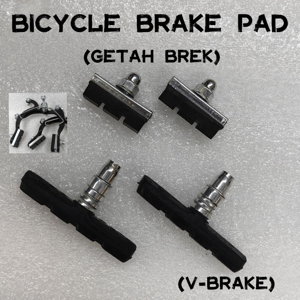 VVM: (1 PAIR 2PCS) BICYCLE CALIPER BRAKE PAD ,V-BRAKE SHOES GETAH BREK ...