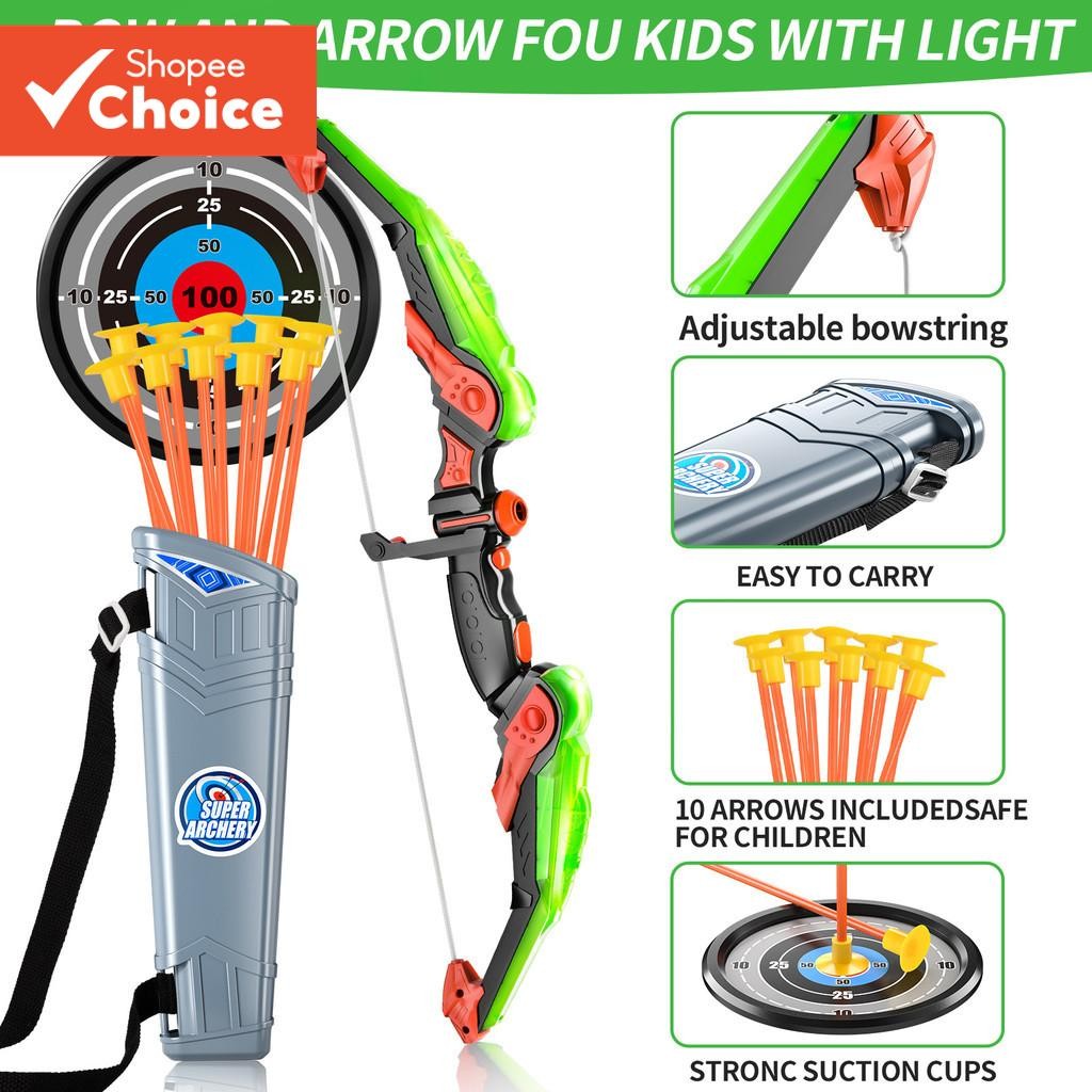 Archery Bow Toy Set With LEDLighting Shooting Toy For Kids Bow and ...