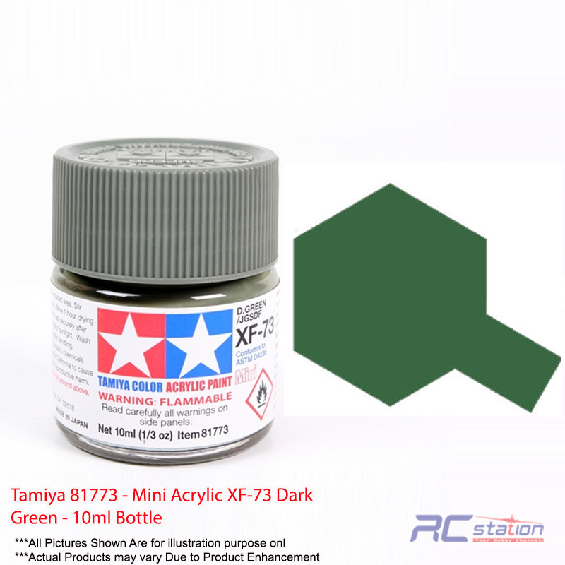Tamiya #81773 - Mini Acrylic XF-73 Dark Green - 10ml Bottle | Shopee ...