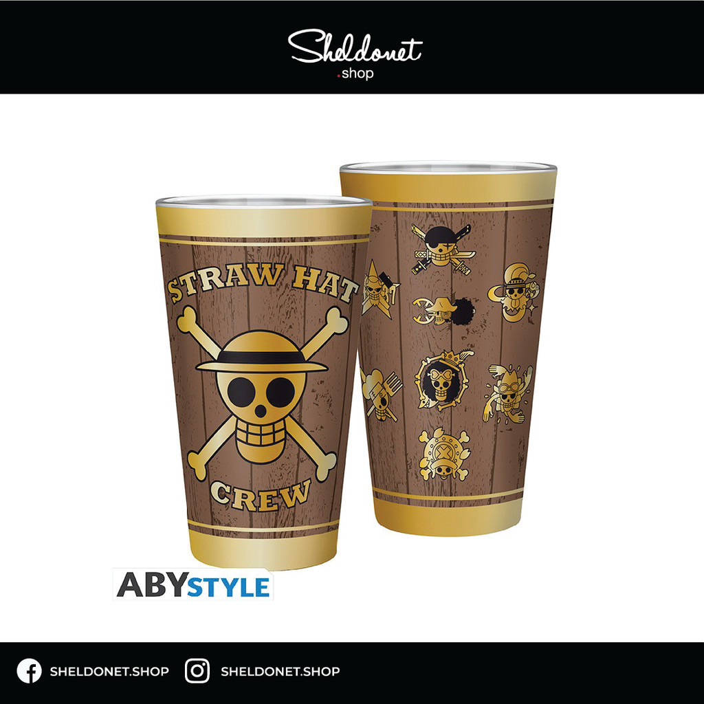 ABYStyle: One Piece - Large Glass - 400ML - Skulls - Matte | Shopee ...