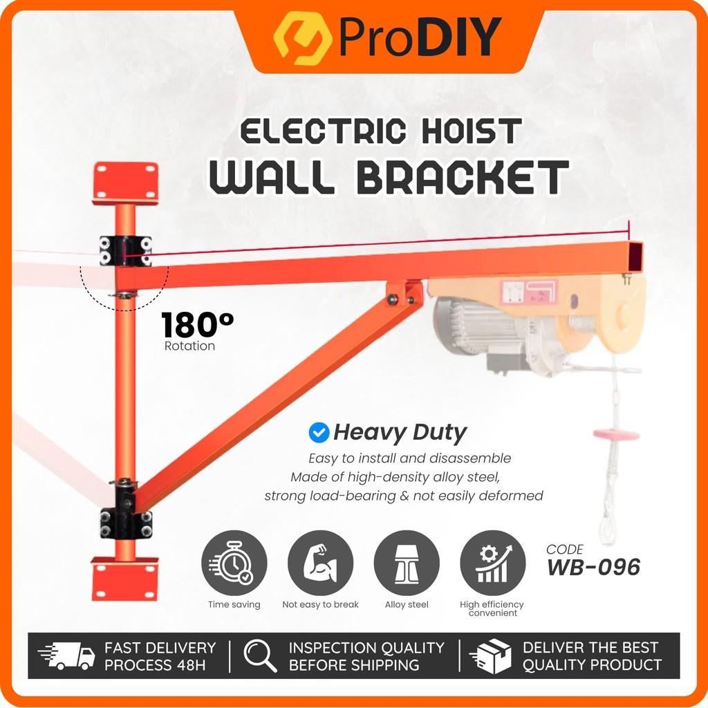 WB-096 Electric Hoist wall Bracket 180 Degree Rotation Wall Mount ...