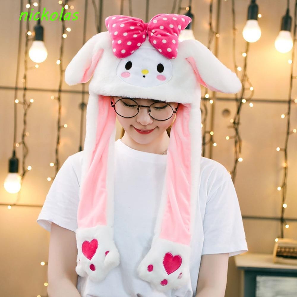 NICKOLAS Cute Bunny Ears Hat, Cinnamoroll Melody Jumping Up Cap ...
