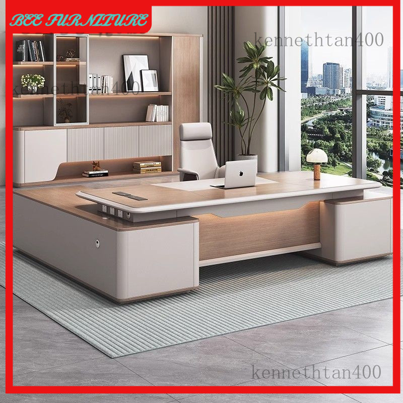 Light luxury L-shaped boss desk/Modern Chairman's and CEO's desk ...