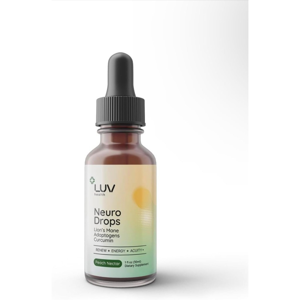 LUV Neuro Drops: Lion's Mane & Turmeric Adaptogen Mushroom Drops for ...