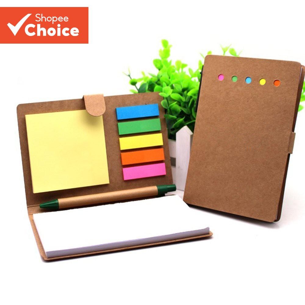 Multi-function Sticky Notes flag set kraft paper Notebook Personalized ...