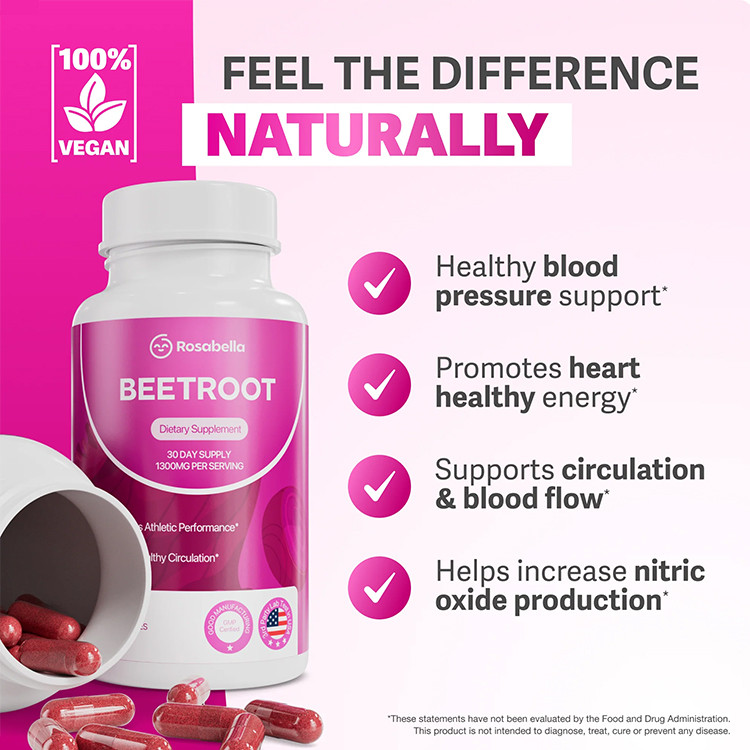 💚Improves Blood Circulation💚Beetroot Capsules 甜菜根胶囊/Heart Healthy ...