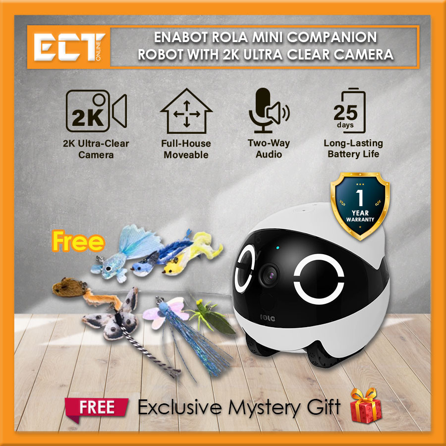 Enabot ROLA Mini Companion Robot with 2K Ultra Clear Camera and 25 Days ...