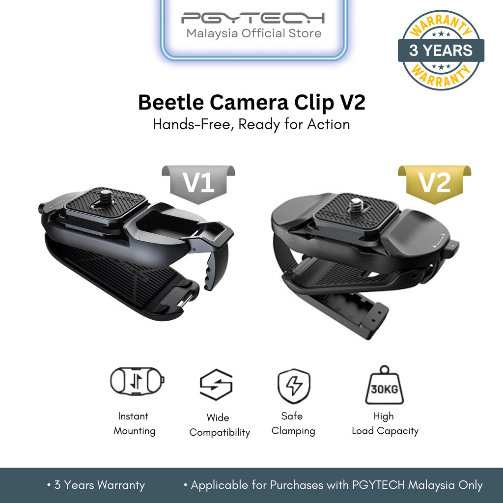 PGYTECH Beetle Camera Clip For Gopro/DJI/Insta 360 Shoulder Hanging ...