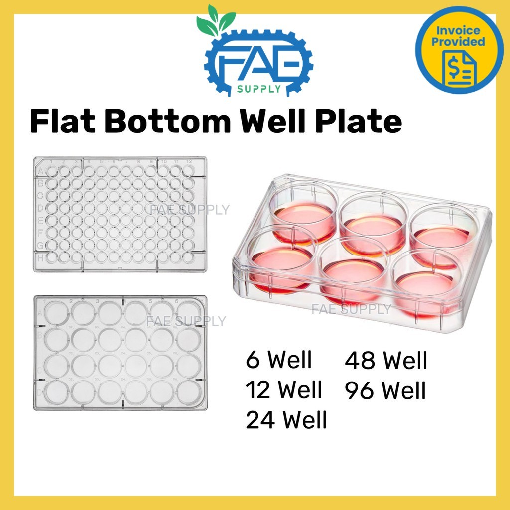 Flat Bottom Well Plate Cell Culture Cluster 6 12 24 48 96 Well 细菌培养板 ...
