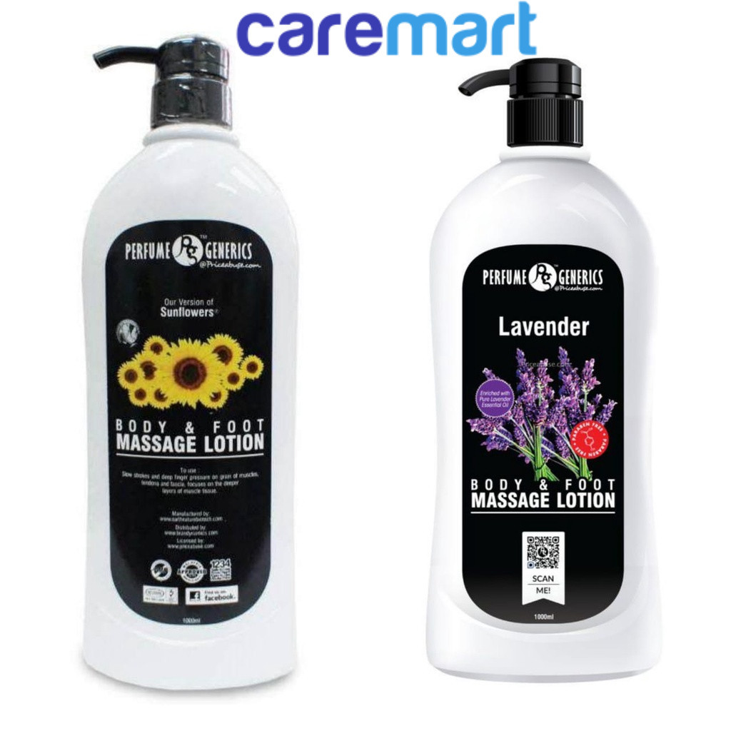 PERFUME GENERICS BODY & FOOT MASSAGE LOTION 1000ML SUNFLOWERS | LAVENDER (EXP:06/2026) | Shopee ...