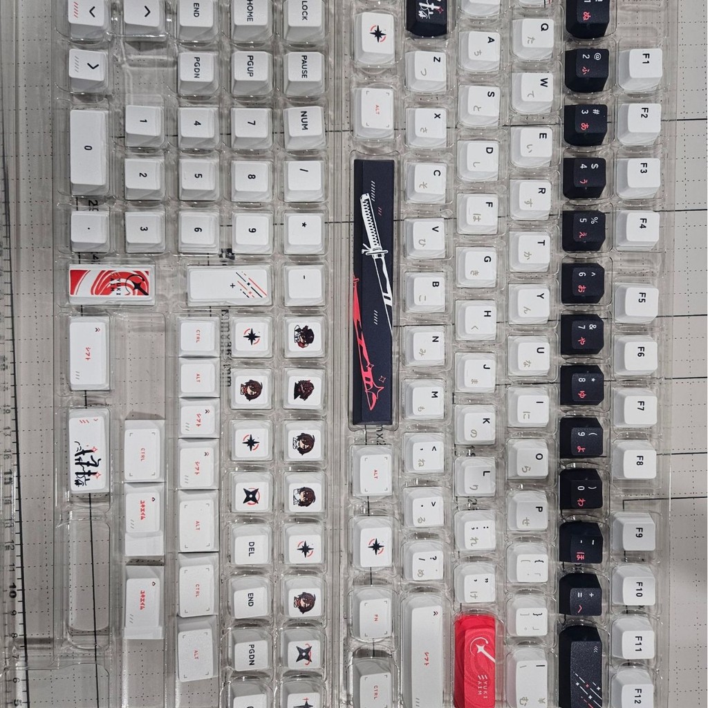 Yuki aim katana Compatible with Wooting keyboard Cherry Profile Dye-Sub PBT Keycaps Full Set ...