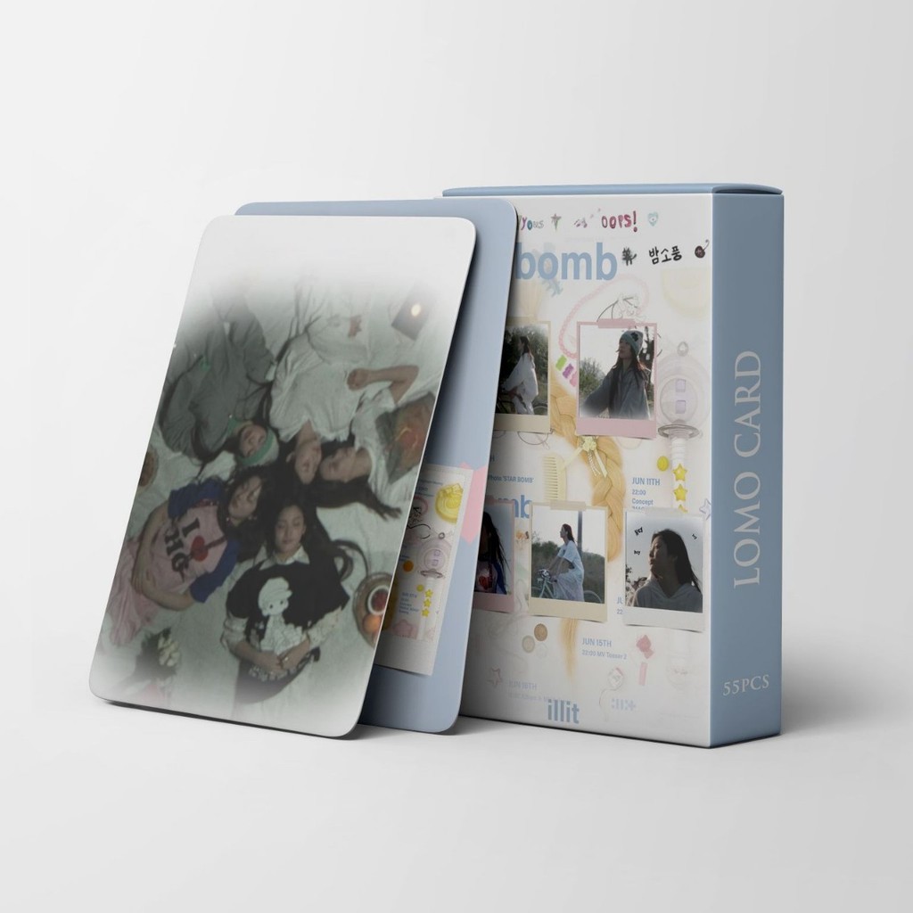 55 illit Photocards Album BOMB Postcards LOMO Photocards | Shopee Malaysia