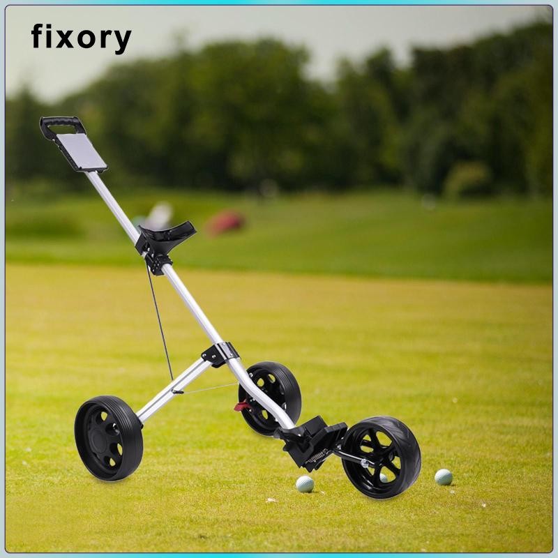 fixory Golf Walking Pull Cart 3 Wheel Professional Caddy Cart Folding ...