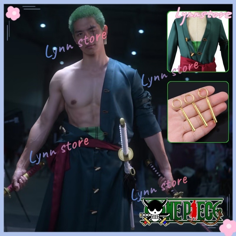ONE PIECE RORONOA ZORO Cosplay Costume Green Kimono Uniforms Outfits ...